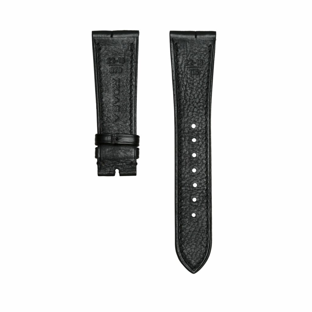 Matte Black Alligator Slim Strap