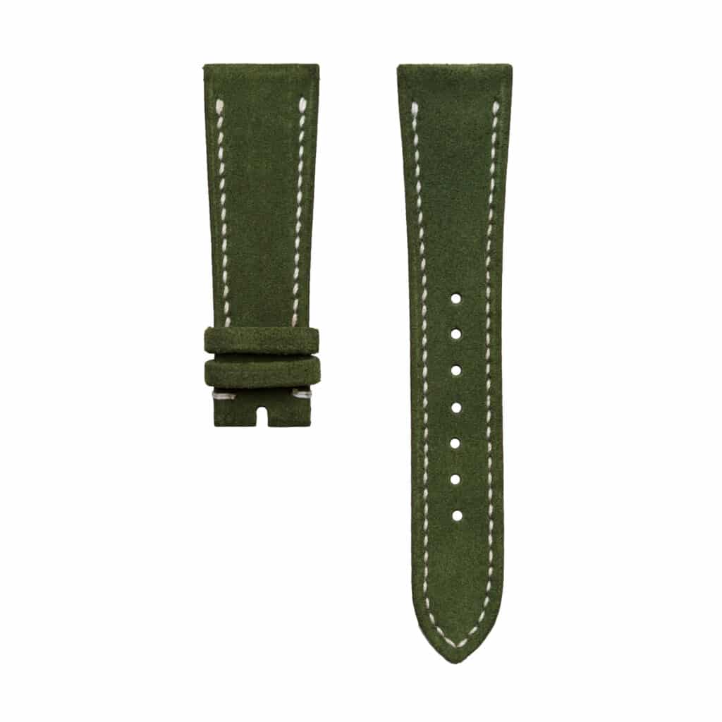 Epsom Leather Watch Strap - Olive Slim - 100% Handmade